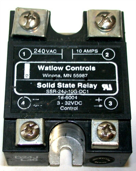 Watlow Solid State Relay 10AMP 240VAC DC Input SSR-240-10G-DC1