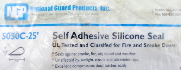 National Guard 5050C-25' Self Adhesive Silicone Smoke & Fire Door Seal