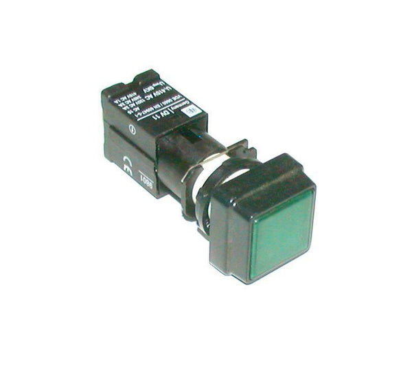 TELEMECANIQUE DV11 GREEN ILLUMINATED MOMENTARY PUSHBUTTON 1 N.C. 1 N.O