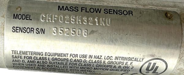 Micro Motion CMF025M321NU Mass Flow Sensor