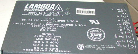 New Lambda Electronics LFS-41-5 Regulated Power Supply 5 VDC