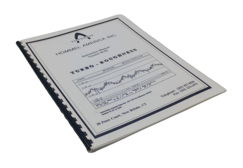 Thyssen Hommel T2000 Turbo-Roughness Tester Instruction Manual