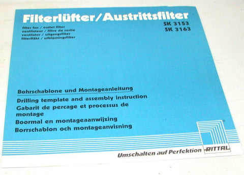 New Rittal SK 3163 Fan Grille Filter Housing W/Filter SK 3173