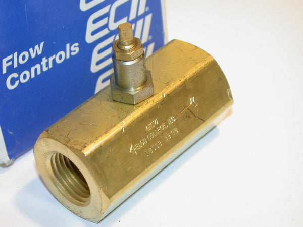 UP TO 5 NEW ECII ENGINEERED CONTROLS BRASS FLUID CONTROL NEEDLE FLOW V