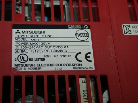 Mitsubishi Melsec 100-240 VAC Input 5 VDC at 6 Amp Output Power Supply