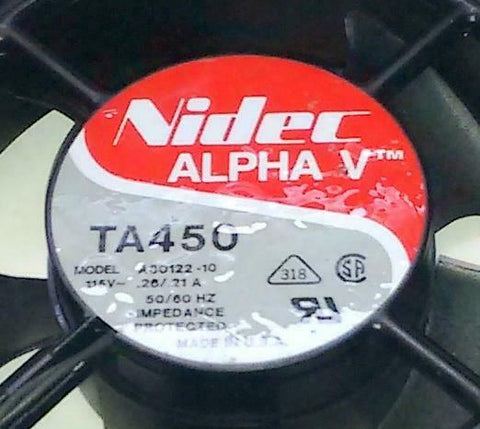 Nidec Alpha V TA450 A30122-10 AC Cooling Fan 115 VAC 50/60 Hz Made in