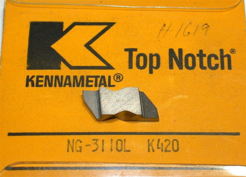 Lot of 5 New Kennametal Top Notch Groove and Turn Inserts NG-3110L K42