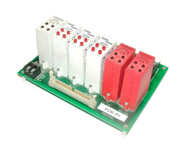 OPTO 22 PB24HQ RELAY CIRCUIT BOARD W/INPUT AND OUTPUT RELAYS