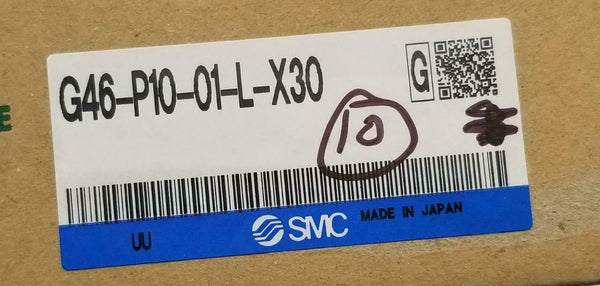 SMC G46-P10-01-L-X30 R1/8 Air Pressure Gauge 0-150 PSI NIB Box of 10)