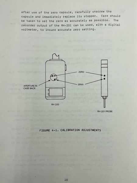 Omega RH200 & RH201 Hygrometer & Humidity Measuring Kit Operater's Man