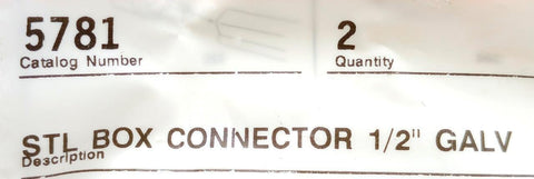 Wiremold 5781 1/2" Galvanized Steel Box Connector - Box of (10 ...