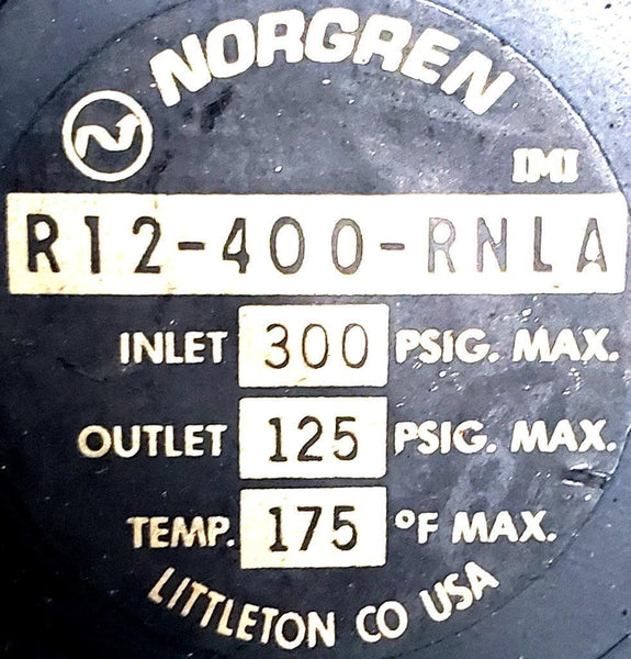 Norgren F12-400-A1DA Compressed Airline Filter R12-400-RNLA Pressure R