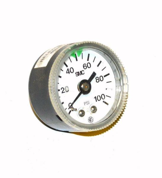 SMC 0-100 PSI PRESSURE GAUGE 1/8" NPT BACK MOUNT