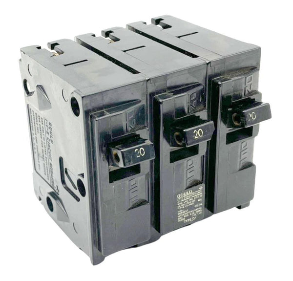 Gould ITE Q320 3-Pole Miniature Circuit Breaker 20A 240VAC 3 Phase Plu