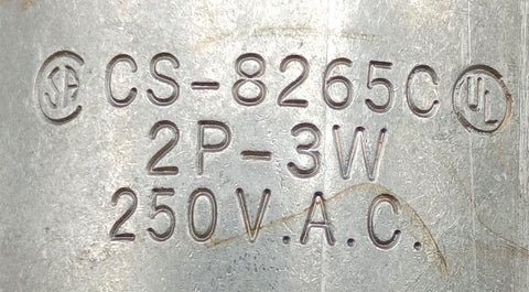 Hubbell CS-8265C Twist-Lock Male Plug 50A 250V 2 Pole 3 Wire Grounding