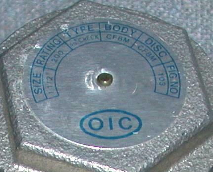 New OIC CF8M 200 Stainless Steel Swing Gate Check Valve 1-1/2 NPT
