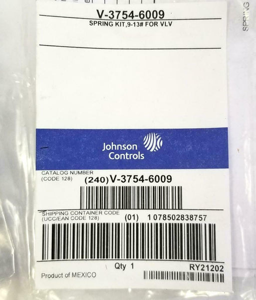 Johnson Controls V-3754-6009 Spring Kit