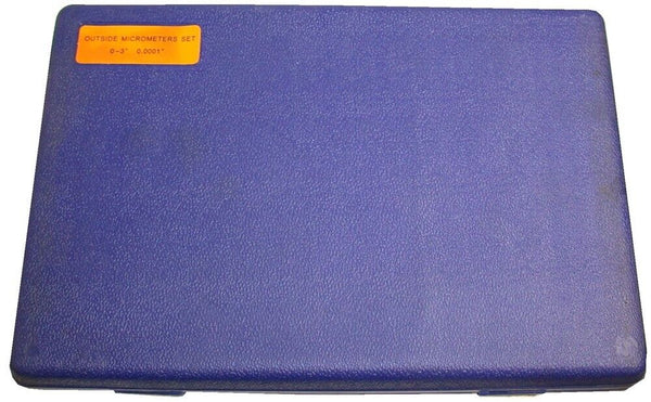 Set of 0 -3" .0001" CMED Outside Micrometers W/ Case Setting Masters N