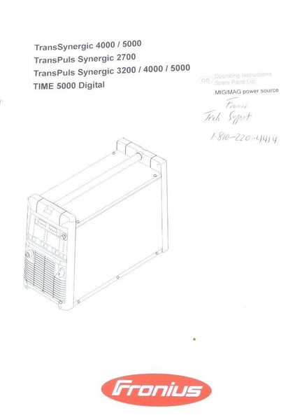 Fronius TransSynergic 4000/5000 Operating Instruction Manual