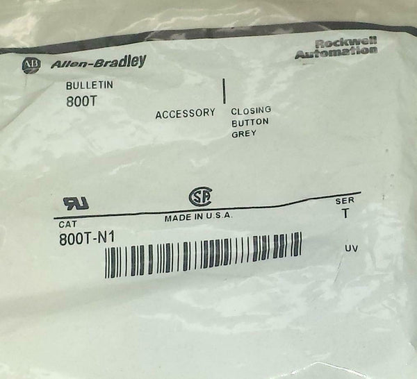 New Allen Bradley 800T-N1 Gray Closing Button Accessory Series T