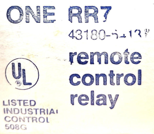 GE UL RR-7 Remote Control Switching Relay Coil 21-30VAC Class 2 ...