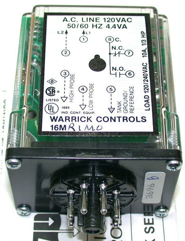 Up to 4 New Gems Warrick Series 16M 120VAC 8-pin Control Modules 16RL1