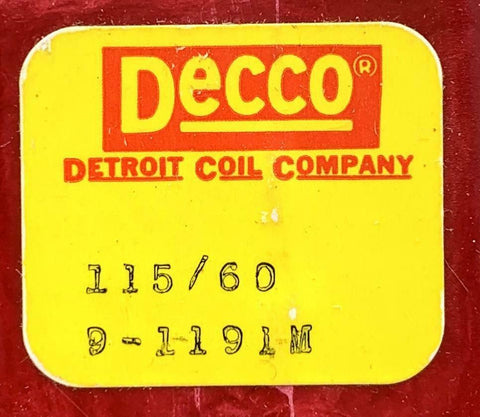 Detroit Coil Company Decco 9-1191M Coil 115 Volts (5 Available)
