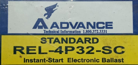 Advance REL-4P32-SC Instant-Start Electronic Lighting Ballast 120V 0.9