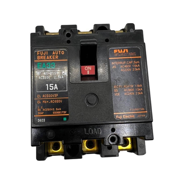 Fuji Electric EA33 Auto Circuit Breaker 3 Pole 15A AC220V