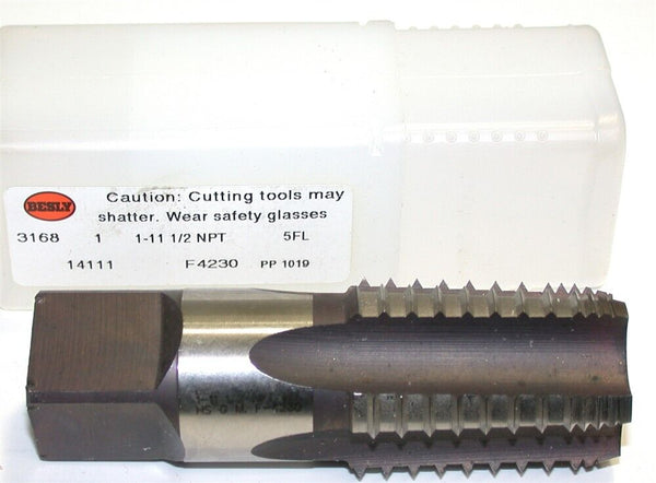 Besly 1"-11 1/2 NPT 5 Flute 3168 Taper Pipe Tap 14111 New