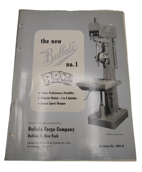 Buffalo Forge Company- No. 1 RPMSTER Bulletin 3967-A