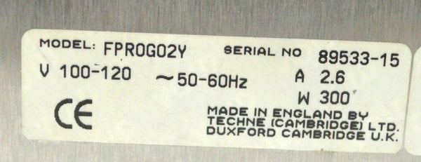 TECHNE PROGENE FPR0G02Y THERMAL CYCLER 100-120 VAC @ 26 AMPS