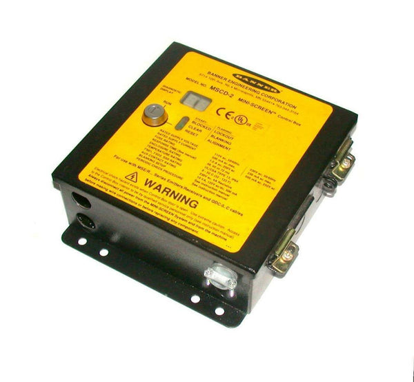 BANNER MSCD-2 MINI-SCREEN LIGHT CURTAIN CONTROL BOX 115 VAC