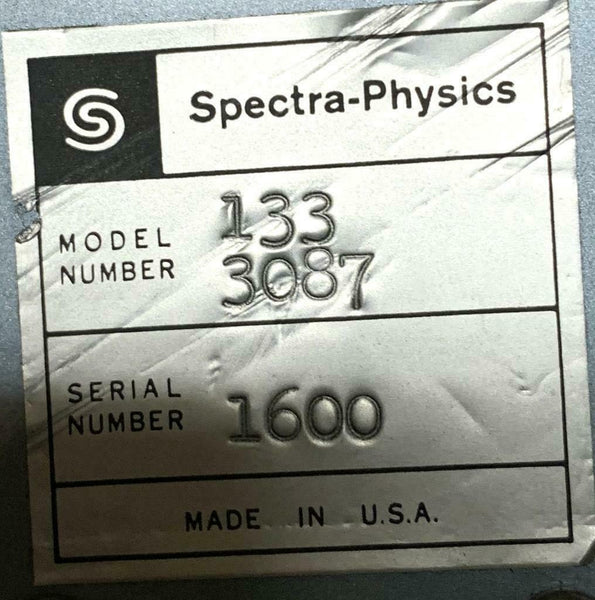 Spectra Physics 233 Laser Exciter with 133-3087 Laser - SOLD AS IS