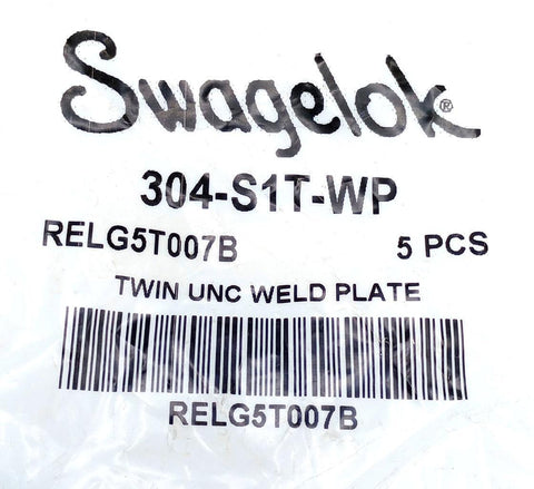 Swagelok 304-S1T-WP Twin Support UNC Stainless Steel Weld Plate - Pack