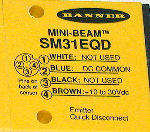 NEW BANNER PHOTOELECTRIC EMITTER 300MA MODEL SM31EQD (2 AVAILABLE)