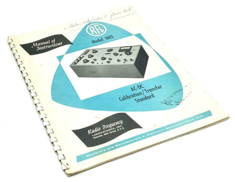 RFL Industries Model 1605 AC-DC Calibration/Trasnfer Standard ...