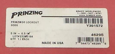 New Brady Prinzing SD06 Safetee Donut Red Valve Lockout Device 5"-6.5"