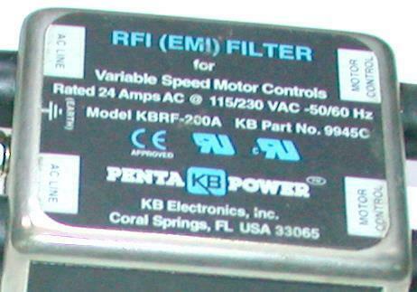 Corcom 10VB1 RFI (EMI) Power Line FILTER 24 Amp 115/230 VAC 50/60 Hz ...