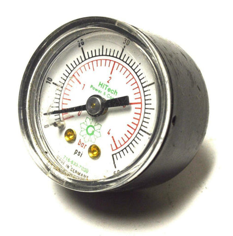HITECH POWER & CONTROL ROUND PRESSURE GAUGE 0-60 PSI 0-4 BAR | Surplus ...