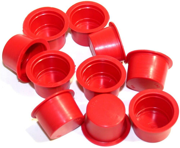 Lot of 100 New Red Rubber 7/8" OD 1/32" Wall End Caps