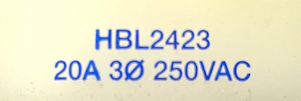 Hubbell HBL2423 Female Twist Lock Connector 20A 250VAC 3-Pole 4 Wire ...