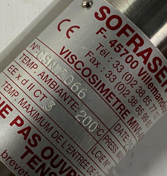 Sofraser MIVI-ADF Direct Insertion Viscometer Density Meter CSN-2066