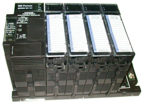 GE Fanuc IC693PWR321U 5-Slot PLC Rack W/4 IC693MDL645G Input Modules