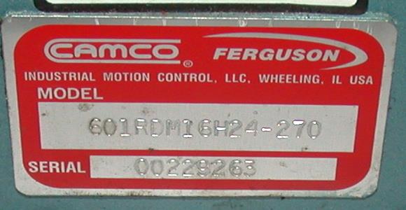 Camco 601RDM16H24-270 Rotary Drive Indexer 20:1 Ratio, 16 Stops, 1/3 H ...