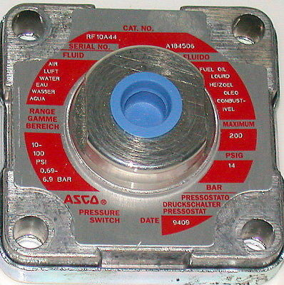 NEW ASCO TRANSDUCER UNITS 10-100 PSI MODEL RF10A44