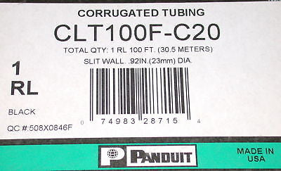 PANDUIT 1" BLACK WIRE CORRUGATED TUBING 100FT CLT100F-C20 (25 AVAILABL