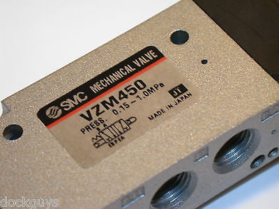 UP TO 2 NEW SMC MECHANICAL SWITCH 5 PORT AIR VALVE VZM450 -FREE SHIPPI