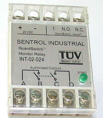 TUV SENTROL GUARDSWITCH MONITOR RELAY 24 VDC MODEL INT-02-024