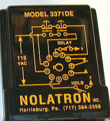 NOLATRON CONTROL RELAY 115 VAC 11 PIN MODEL 3371DE